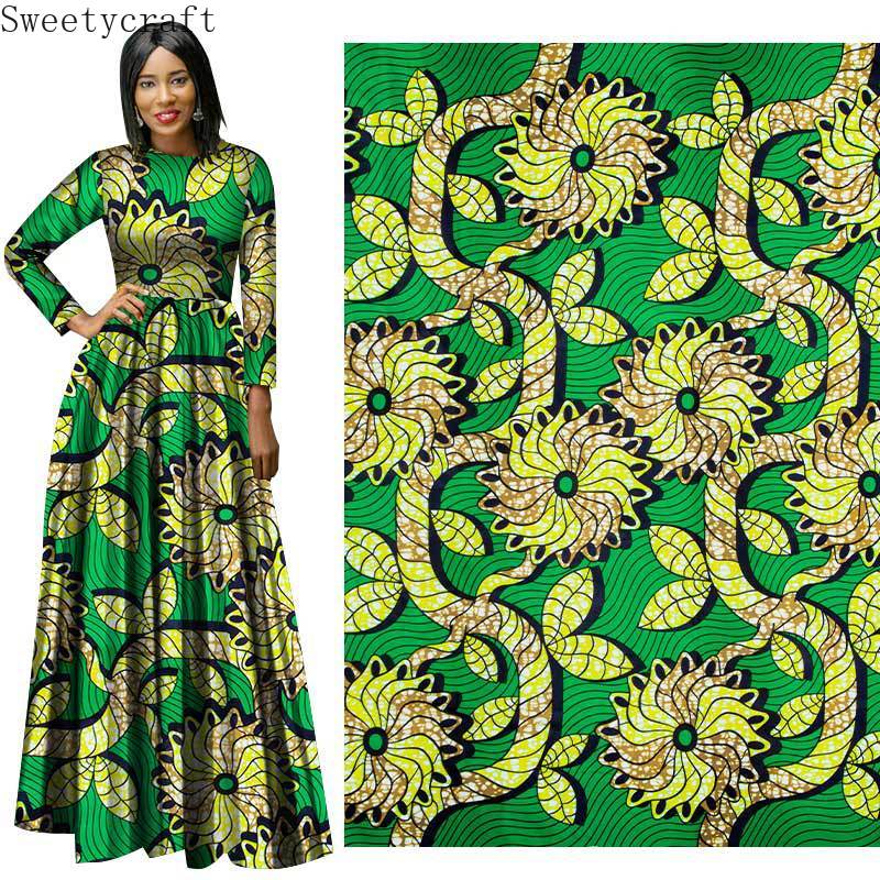 3 Yard Wax Fabric African Ankara Cloth 100% Polyst... – Grandado