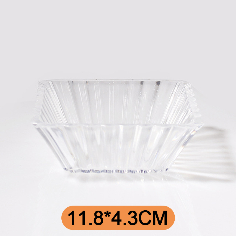 Colorful Striped Transparent Acrylic Snack Dish Dr... – Vicedeal