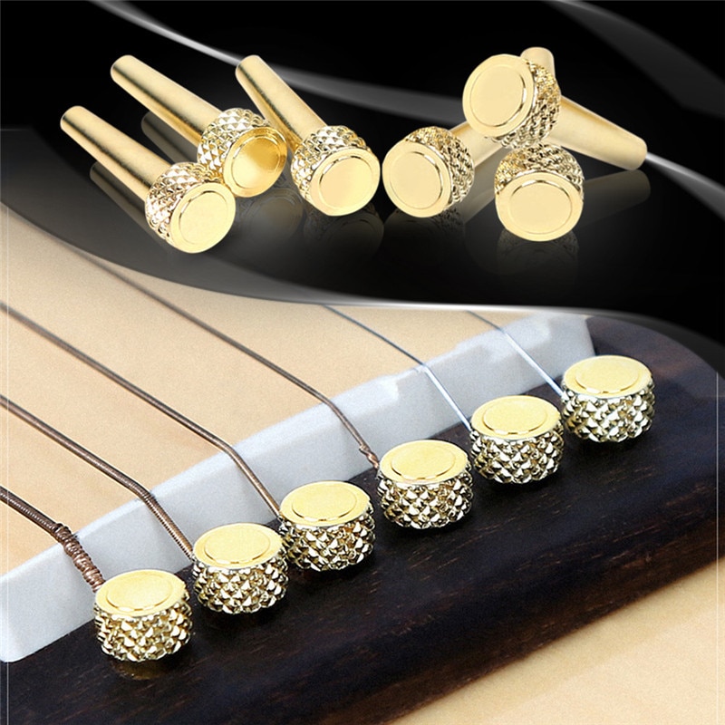 6 STUKS Folk Gitaar Messing String Bridge Pins Ana... – Grandado