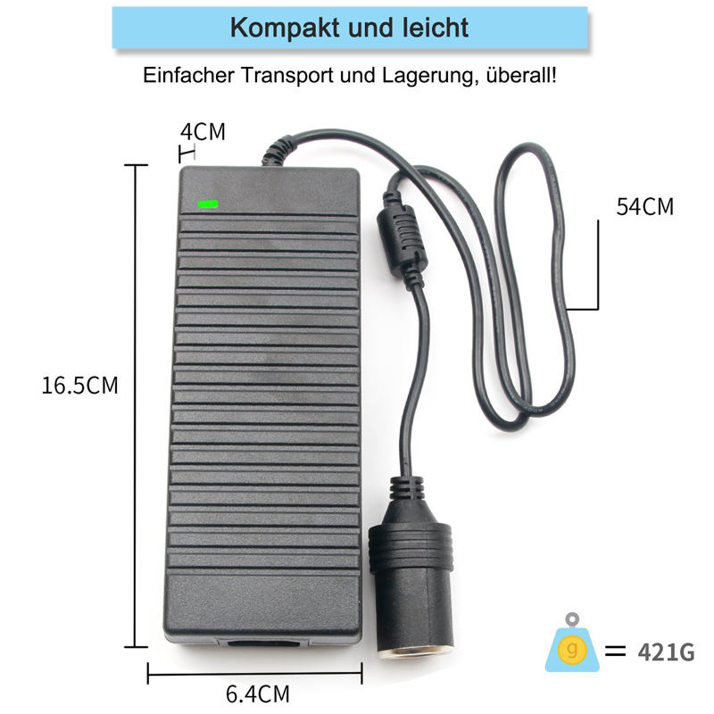 Ac 220v til dc 12v bil eu-plugg strømadapter 120w... – Grandado