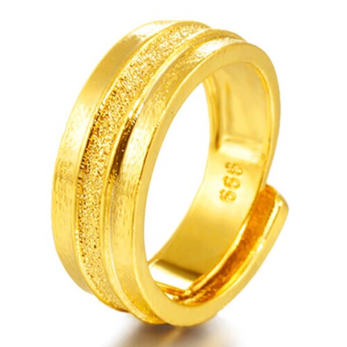Luxe 24K Gouden Paar Ringen Delicate Scrub Vakmans... – Vicedeal
