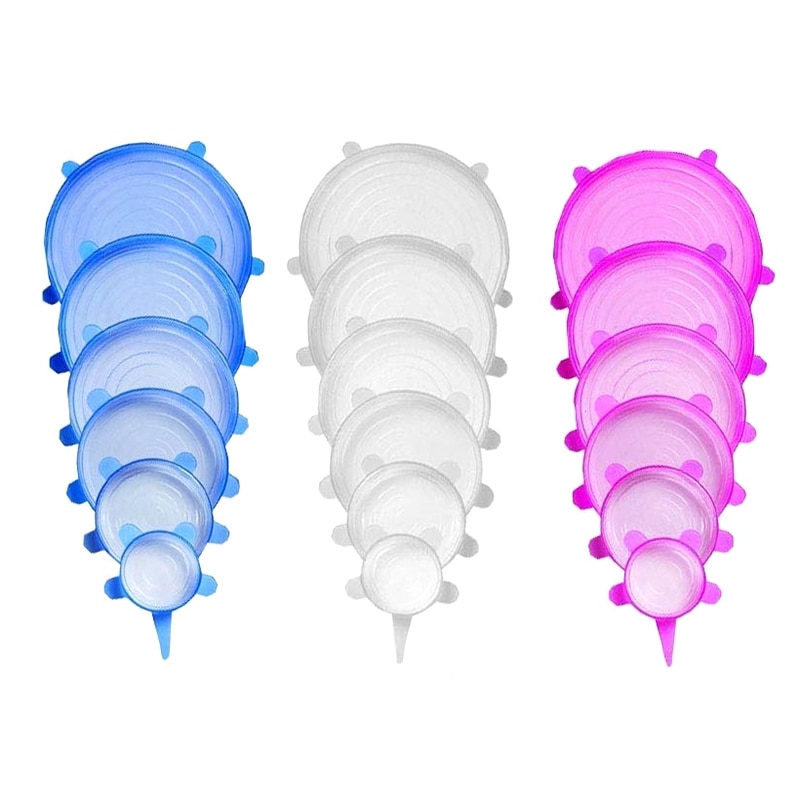 Silicone Stretch Lids,Reusable Food Container Cove... – Grandado
