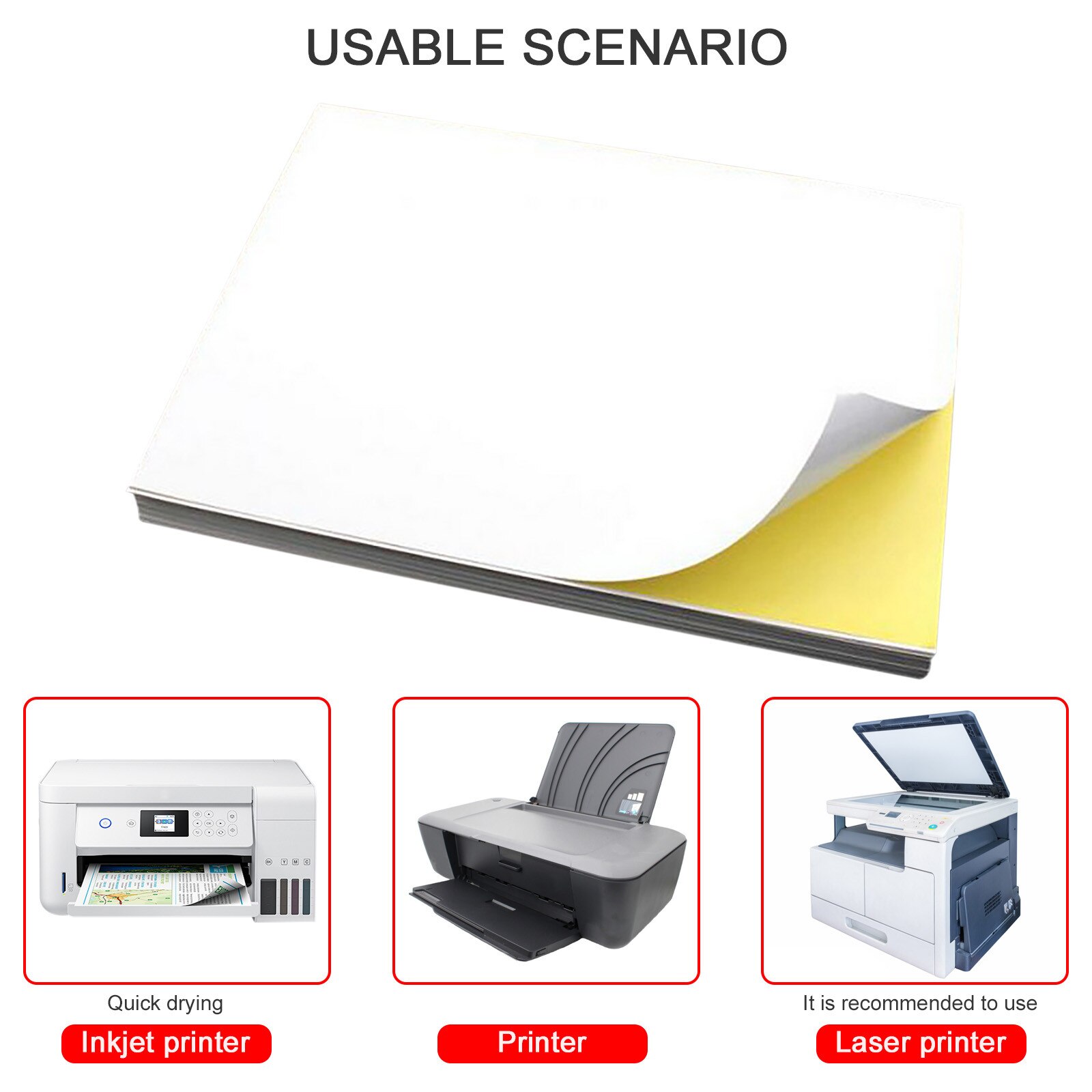 100Pcs A4 office Printing Paper Multifunction Craf... – Vicedeal