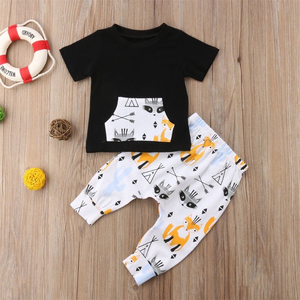 Kinderkleding peuter babyjongens kleding korte mou... – Vicedeal
