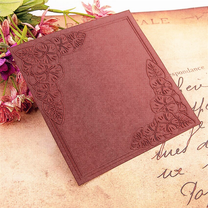15x15 flower border Embossing folders Plastic bump... – Vicedeal