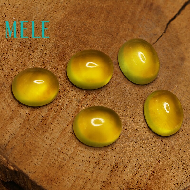 Natural golden yellow prehnite stone,10*12mm,the o... – Grandado