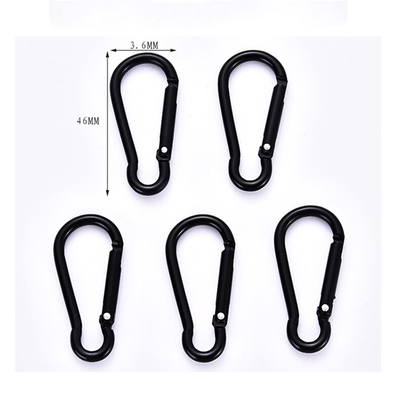 Practical Black D Shaped Aluminum Alloy Carabiner ... – Vicedeal