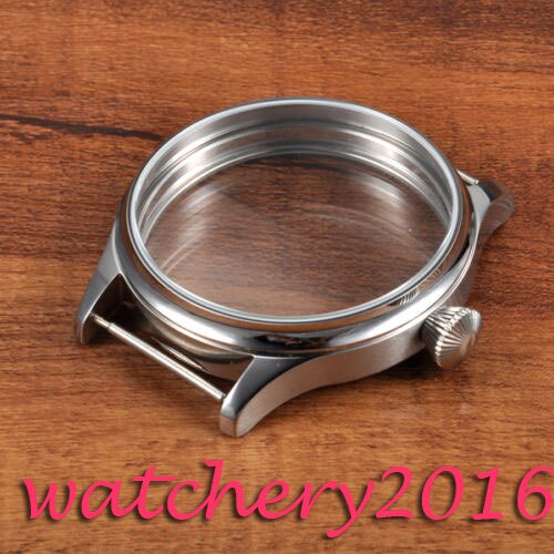 44mm Corgeut polished stainless steel watch case h... – Grandado