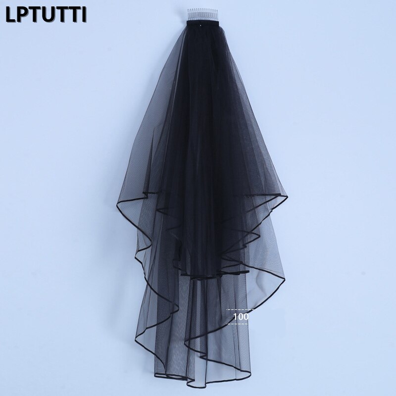 LPTUTTI Black bat veil Short paragraph Mantilla We... – Grandado