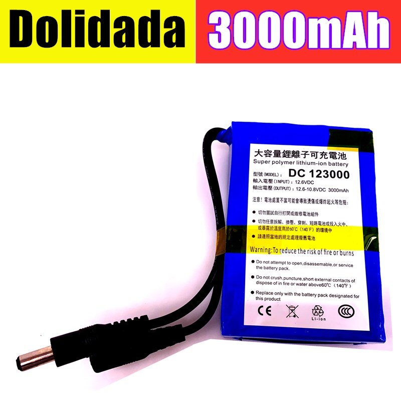 18650 DC 12V 3000mAh Li-ion DC12300 Super Recharge... – Grandado