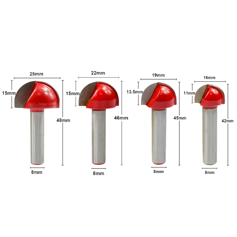 Hampton 8mm skaft hjørne avrunding fres 16/19/22/2... – Vicedeal
