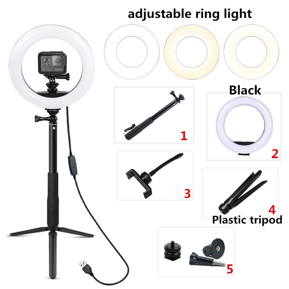 Photography Dimmable LED Selfie Ring Light for Gop... – Grandado