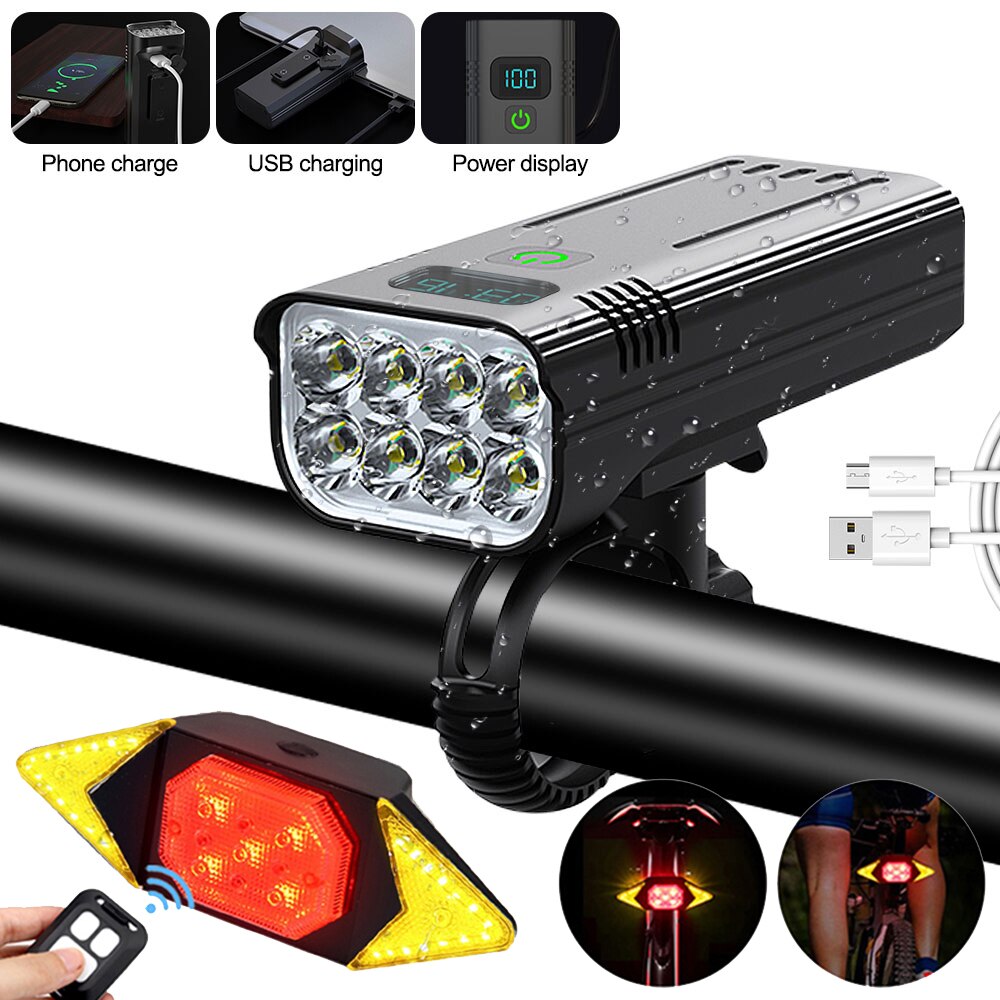 Waterdichte 8 Led Voorkant Bike Light Usb Oplaadba... – Vicedeal