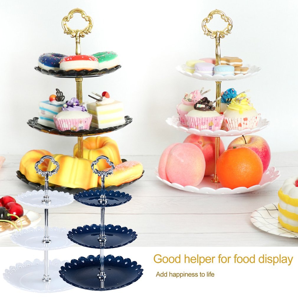 3 Tier Cake Stand Afternoon Tea Wedding Plates Par... – Vicedeal