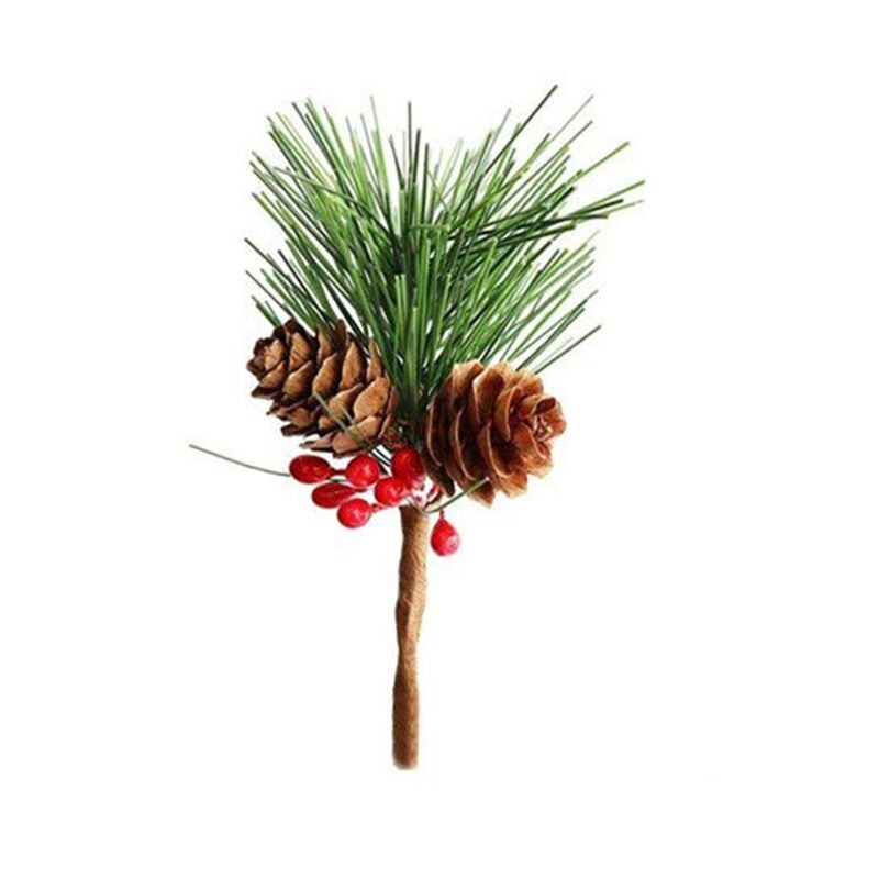 10pc Christmas Red Berry And Pine Cone Picks With ... – Grandado