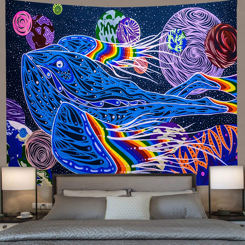 Simsant Ocean Dolphin Tapestry Sunset Sea Wave Art... – Grandado