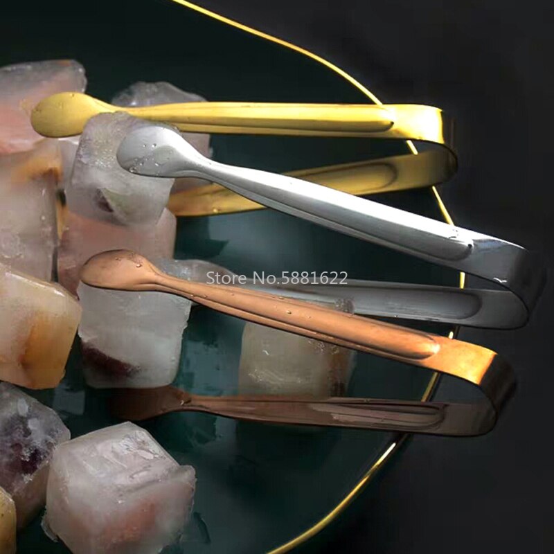 Stainless Steel Ice Tongs Gold Sugar Ice Cube Tong... – Vicedeal