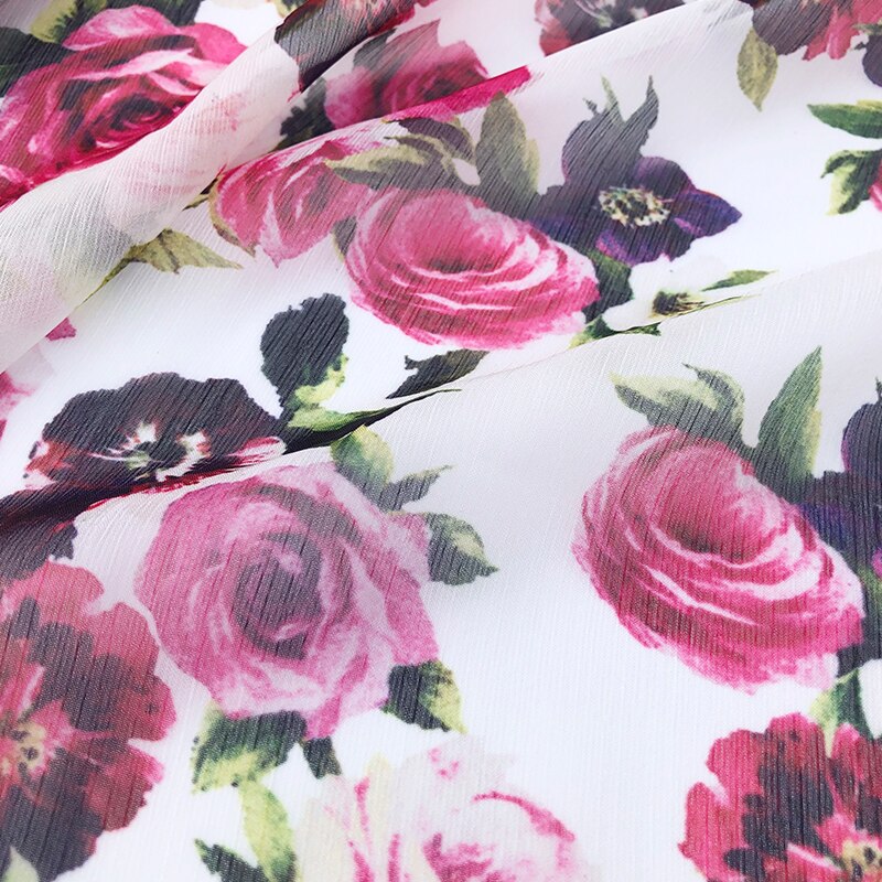 100X145cm Romantic Roses Printed Thin Transparent ... – Grandado