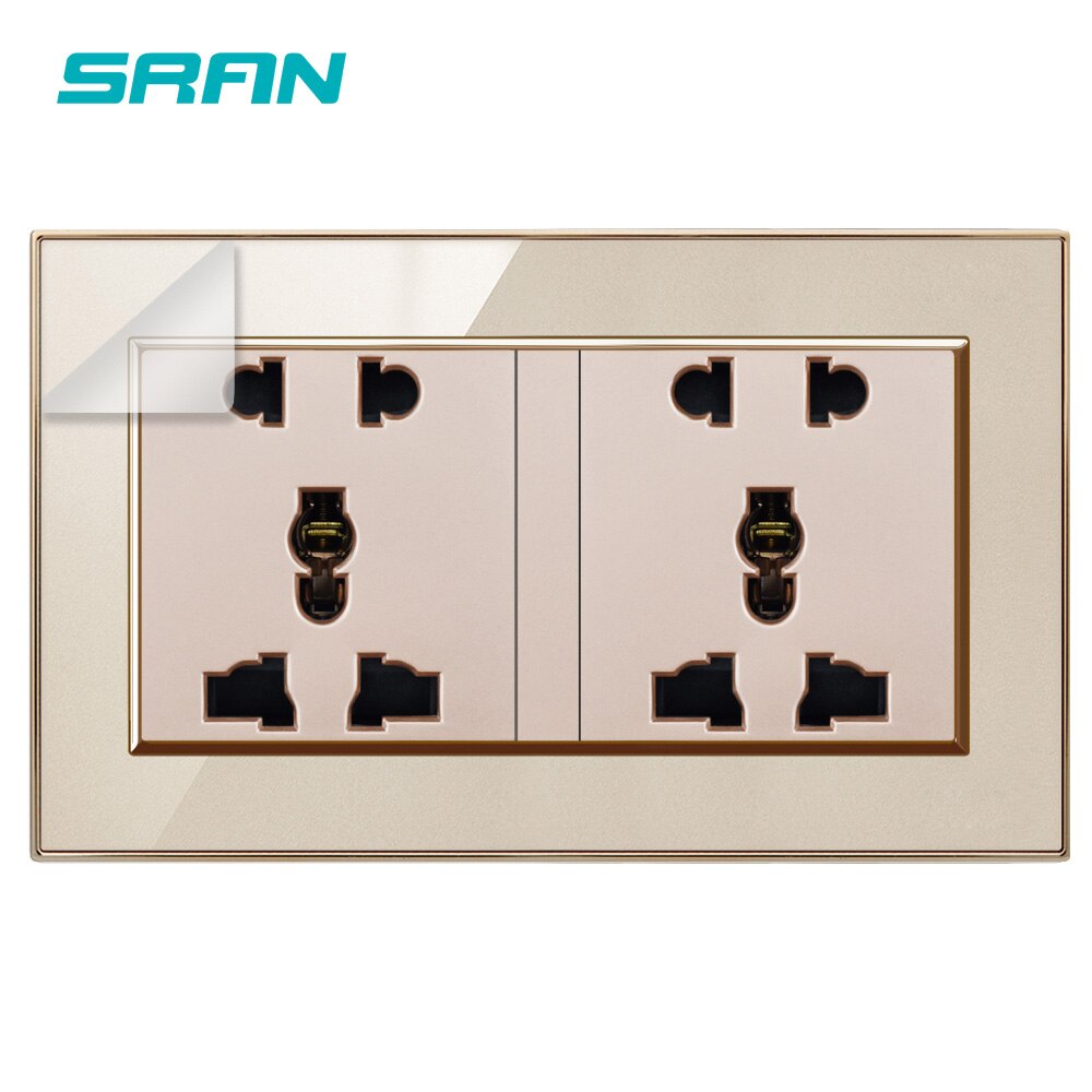 SRAN 5 hole multi-function wall power socket,13A 2... – Vicedeal