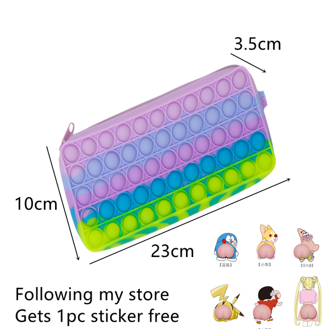 Stress Relief Silicone Pouch Pop Push Its Pencil C... – Vicedeal