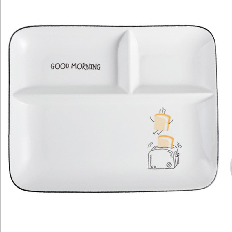 Nordic rectangular separating plate ceramic fruit ... – Vicedeal