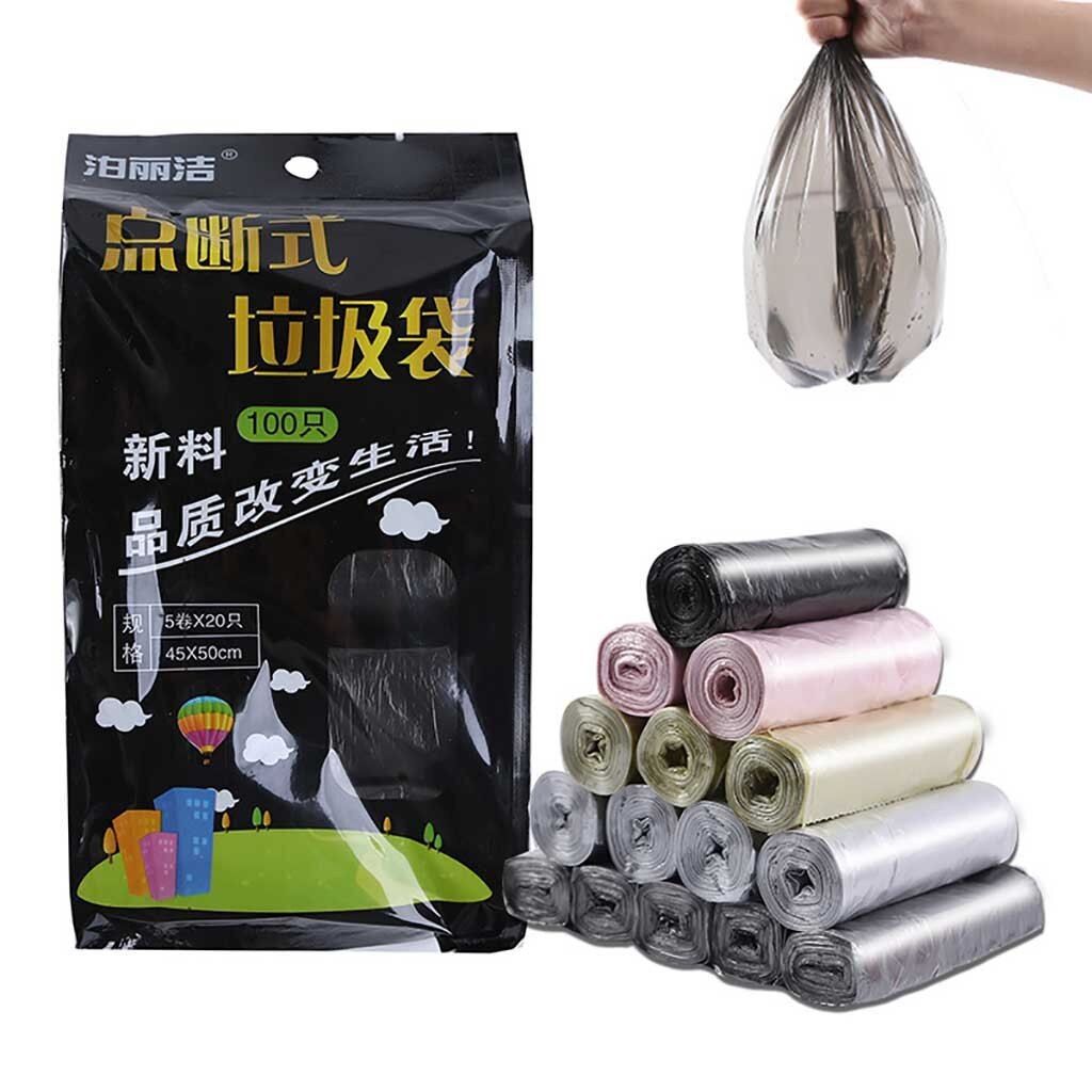 5 Roll 100pcs Small Garbage Bag Trash Bags Durable... – Vicedeal