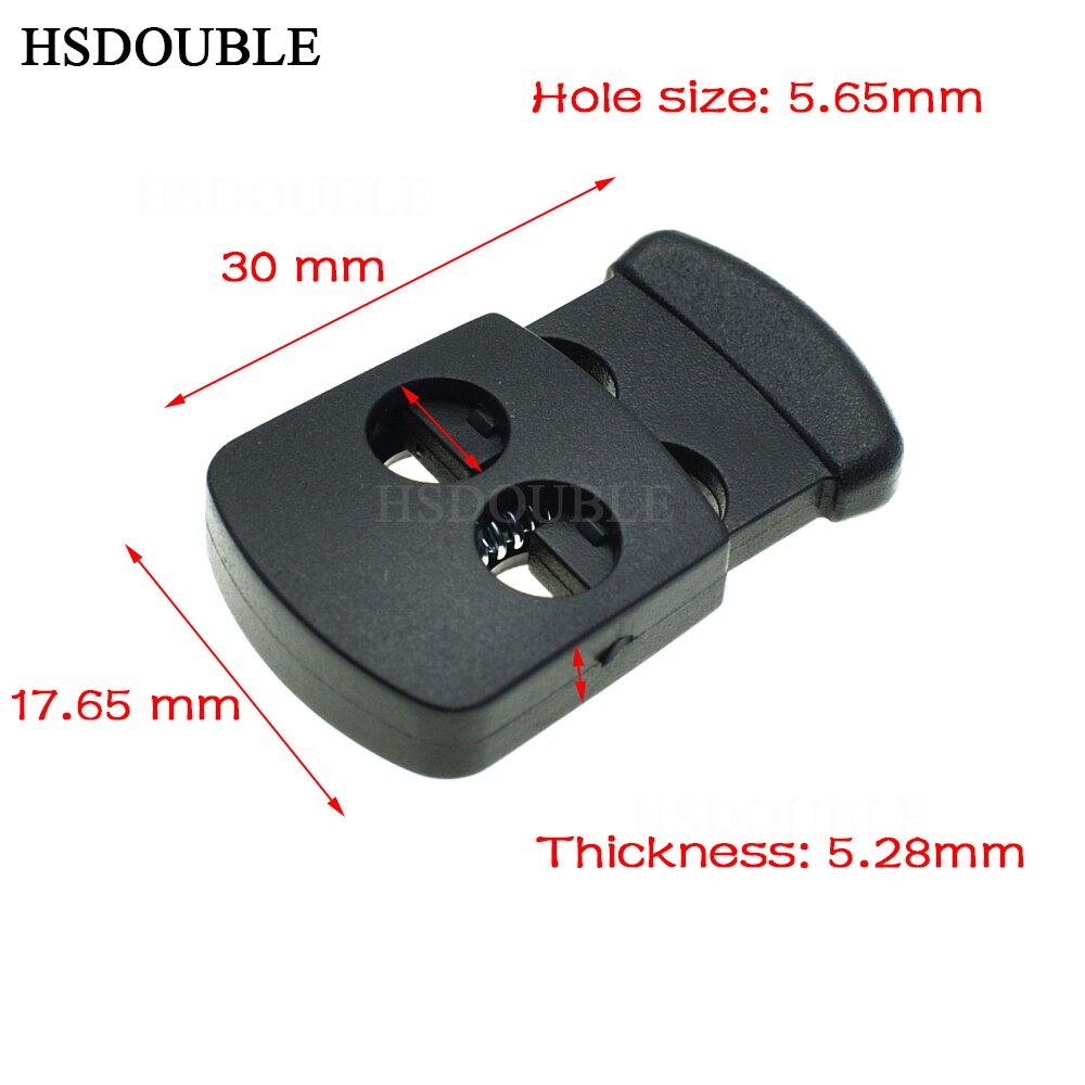 2 Holes Cord Lock Toggle Stopper Plastic Toggle Cl... – Grandado