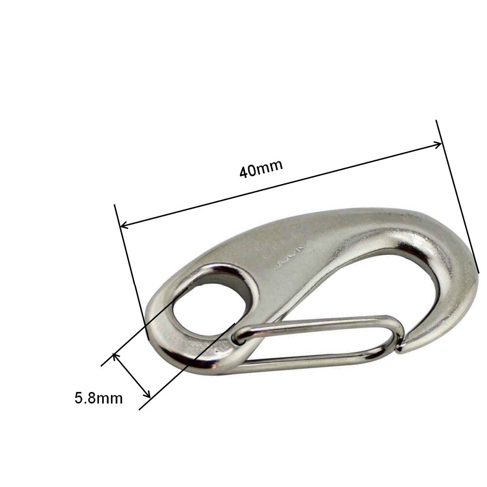 5PCS Egg Shape Snap Hooks 304 Stainless Steel 40mm... – Grandado