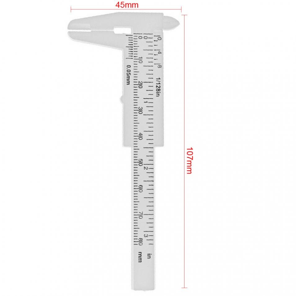 0-80mm Double Scale White Plastic Vernier Caliper ... – Grandado