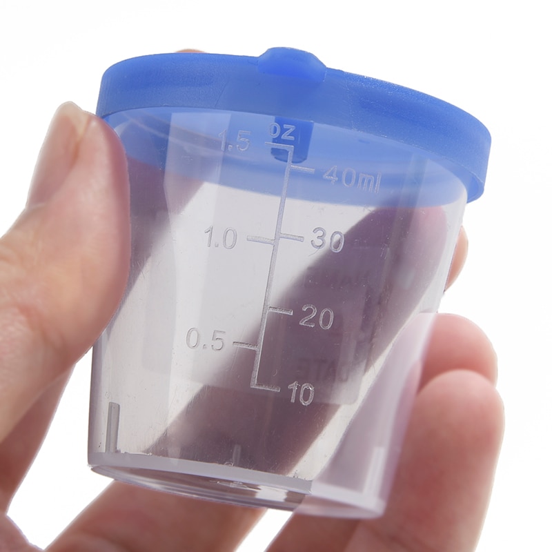 10Pcs Blue Cap Plastic Cup Pill Case Container Spe... – Grandado