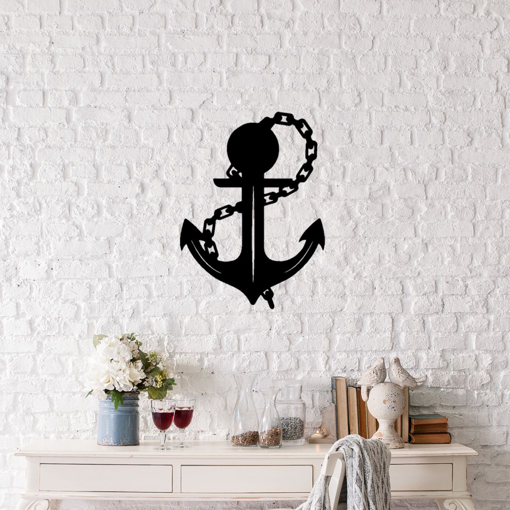 Anchor Decorative Metal Wall Accessory Iron Sculpt... – Grandado