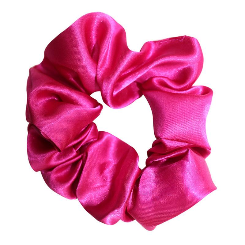 Mode Effen Zijde Satijn Haar Elastieken Haarbanden... – Grandado