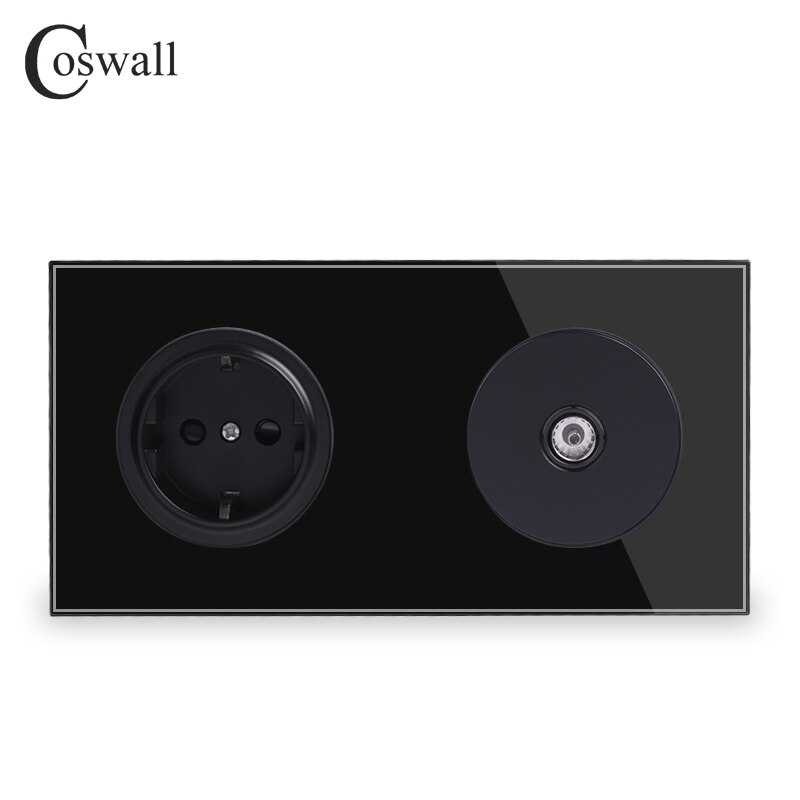 Coswall Crystal Tempered Pure Glass Panel EU Stand... – Grandado