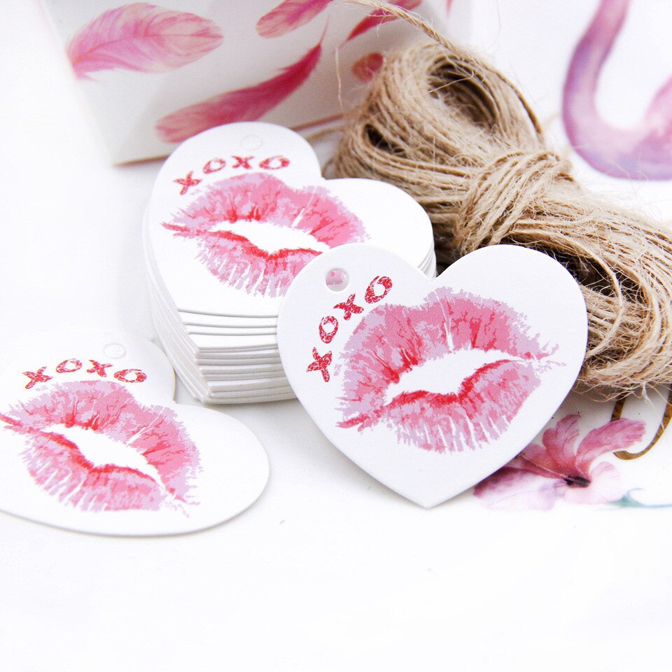 50PCS/Lot Paper Tags Label with Hemp Rope Wedding ... – Grandado