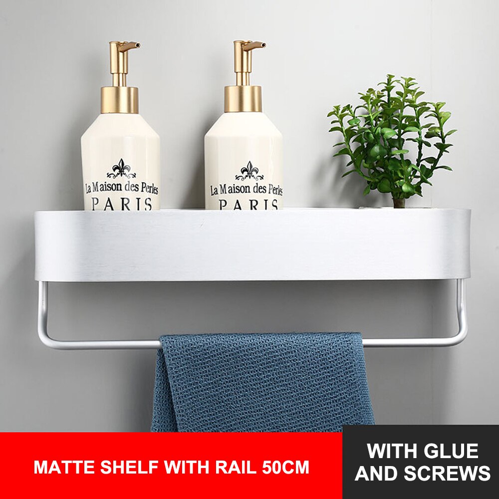 Wall Mount Bathroom Shelf Rack Bath Shower Storage... – Vicedeal