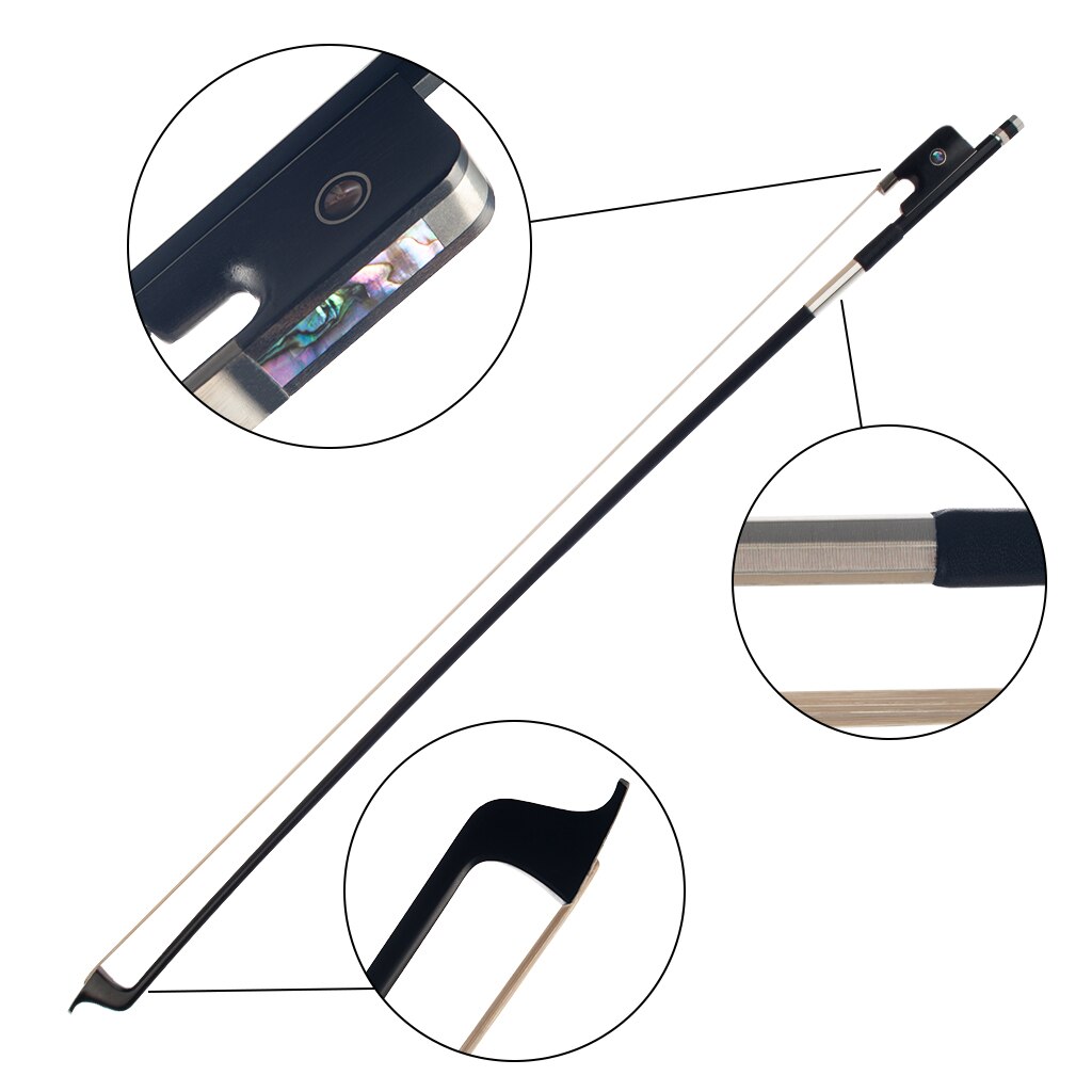 4/4 Cello Bow Handmade NaturalEbony Tail Library G... – Vicedeal