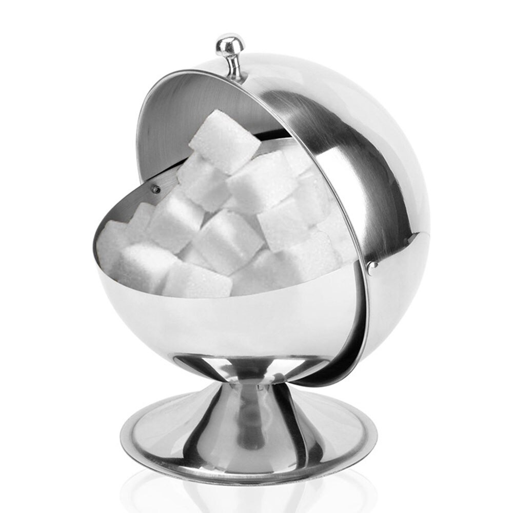 Stainless Steel Spherical Sugar Storage Jar Flip S... – Vicedeal