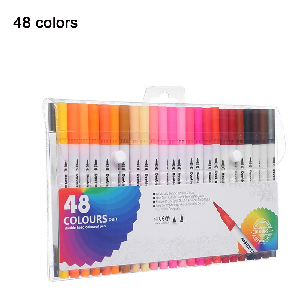 Dual Tip Brush Pens, Water Based Highlighter Water... – Vicedeal