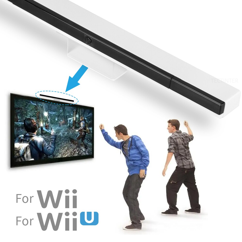 Sort/hvid til wii trådløs fjernbetjening sensor ba... – Grandado