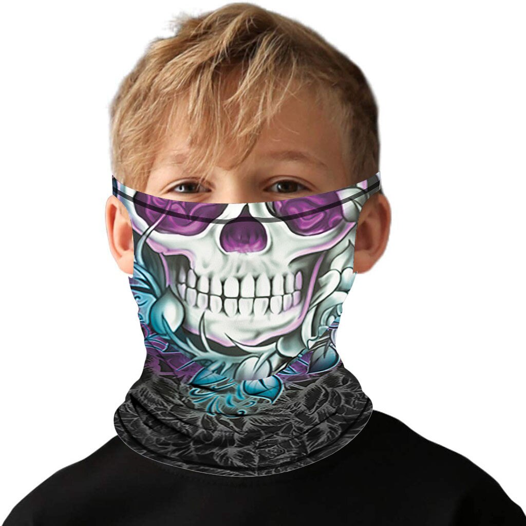 25# Children Outdoor Print Neck Gaiter Seamless Ea... – Grandado
