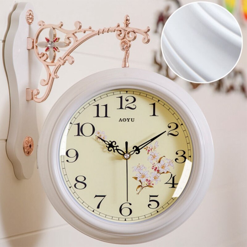 Double Face Wall Clock Room Decor Vintage Wall Wat... – Grandado