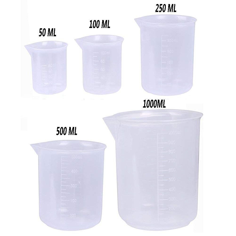 5 Maten Clear Plastic Afgestudeerd Cilinders (10 2... – Grandado