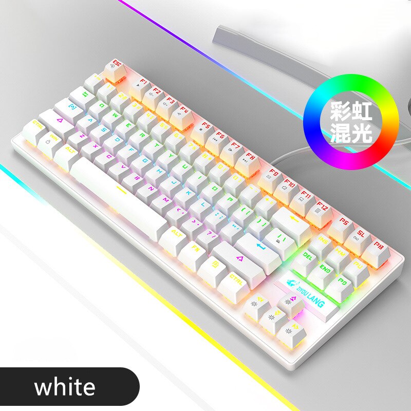 Gaming Mechanical Wired Keyboard 87-key Green axis... – Grandado