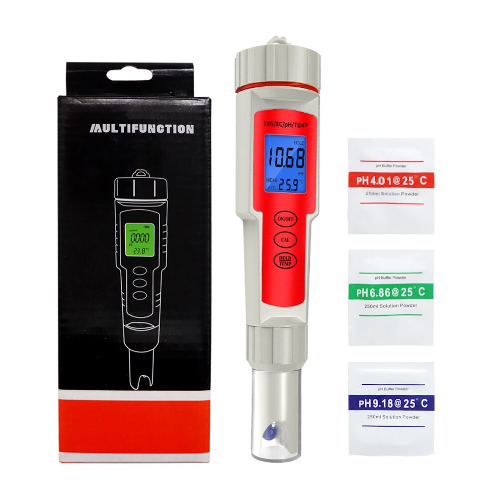 Digital PH Meter 4 in 1 PH TDS EC Temperature Wate... – Grandado
