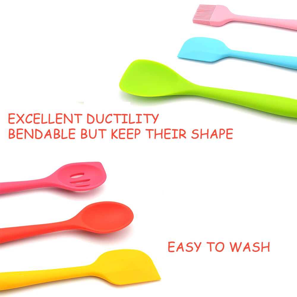 10Pcs/Set Non-stick Kitchen Utensils Colorful Sili... – Vicedeal