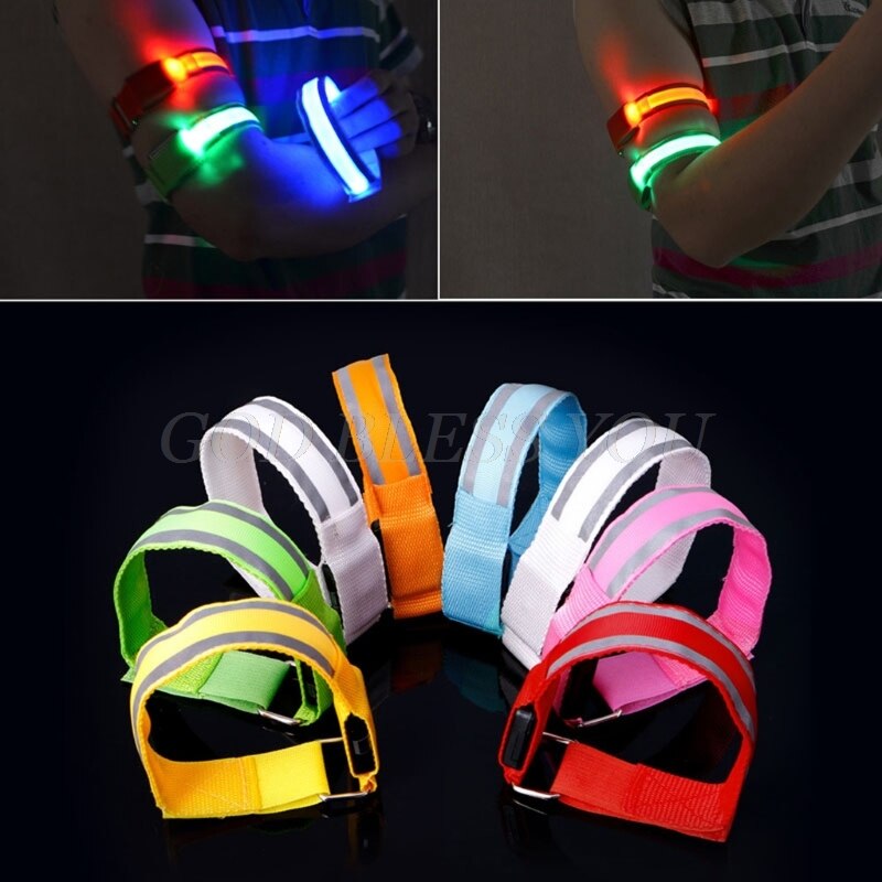 Reflecterende Led Light Armband Arm Strap Veilighe... – Vicedeal