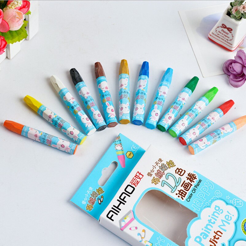 Love oil painting stick 12 color children's color ... – Vicedeal
