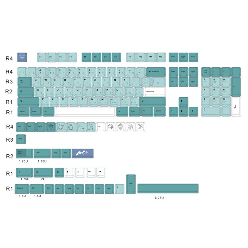 142 Keys GMK Iceberg PBT Keycap Cherry Profile DYE... – Grandado