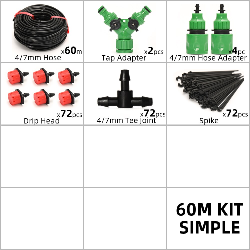 60M Drip Irrigation System Simple Drippers For Irr... – Vicedeal