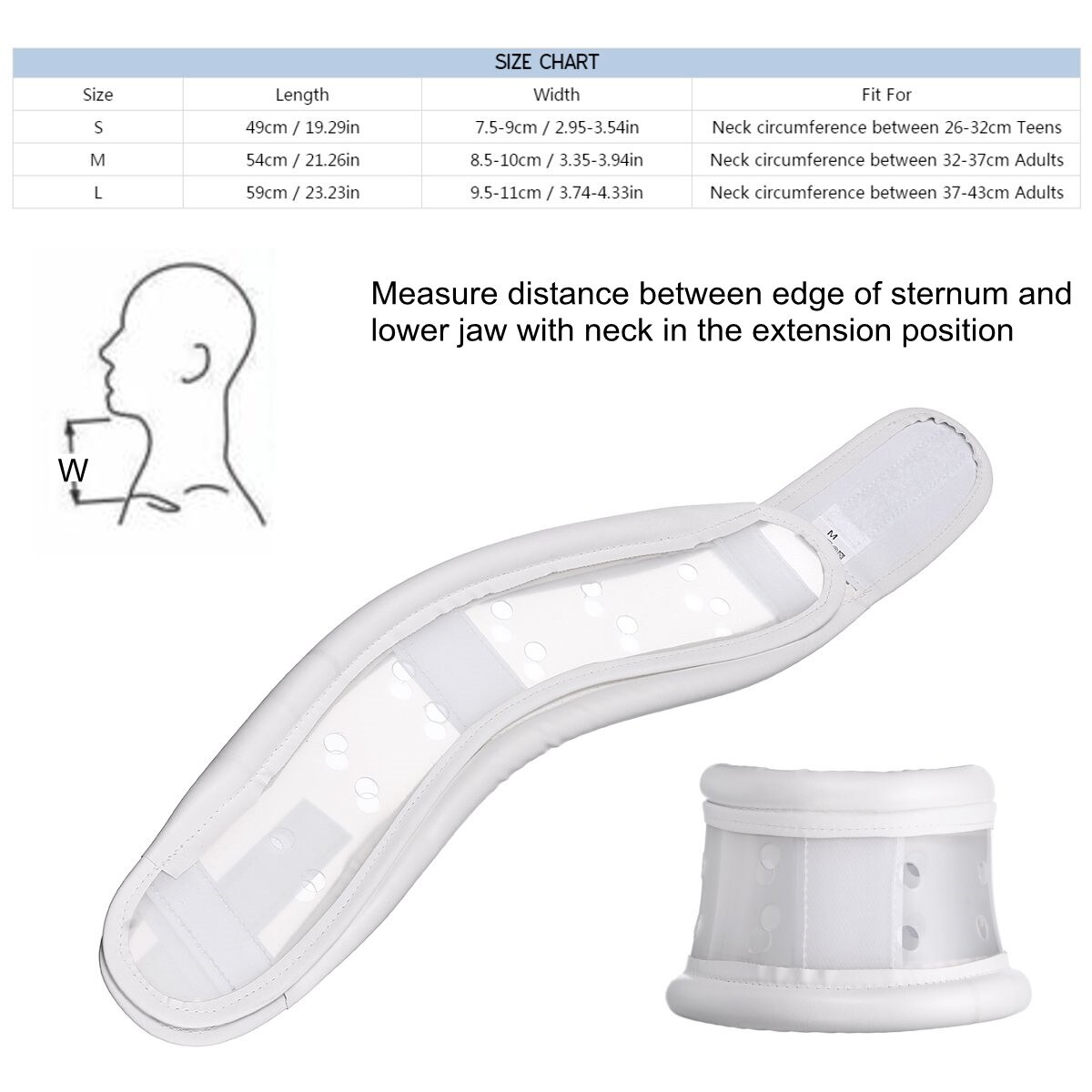 S/M/L Neck Brace Spine Head Support Cervical Colla... – Grandado